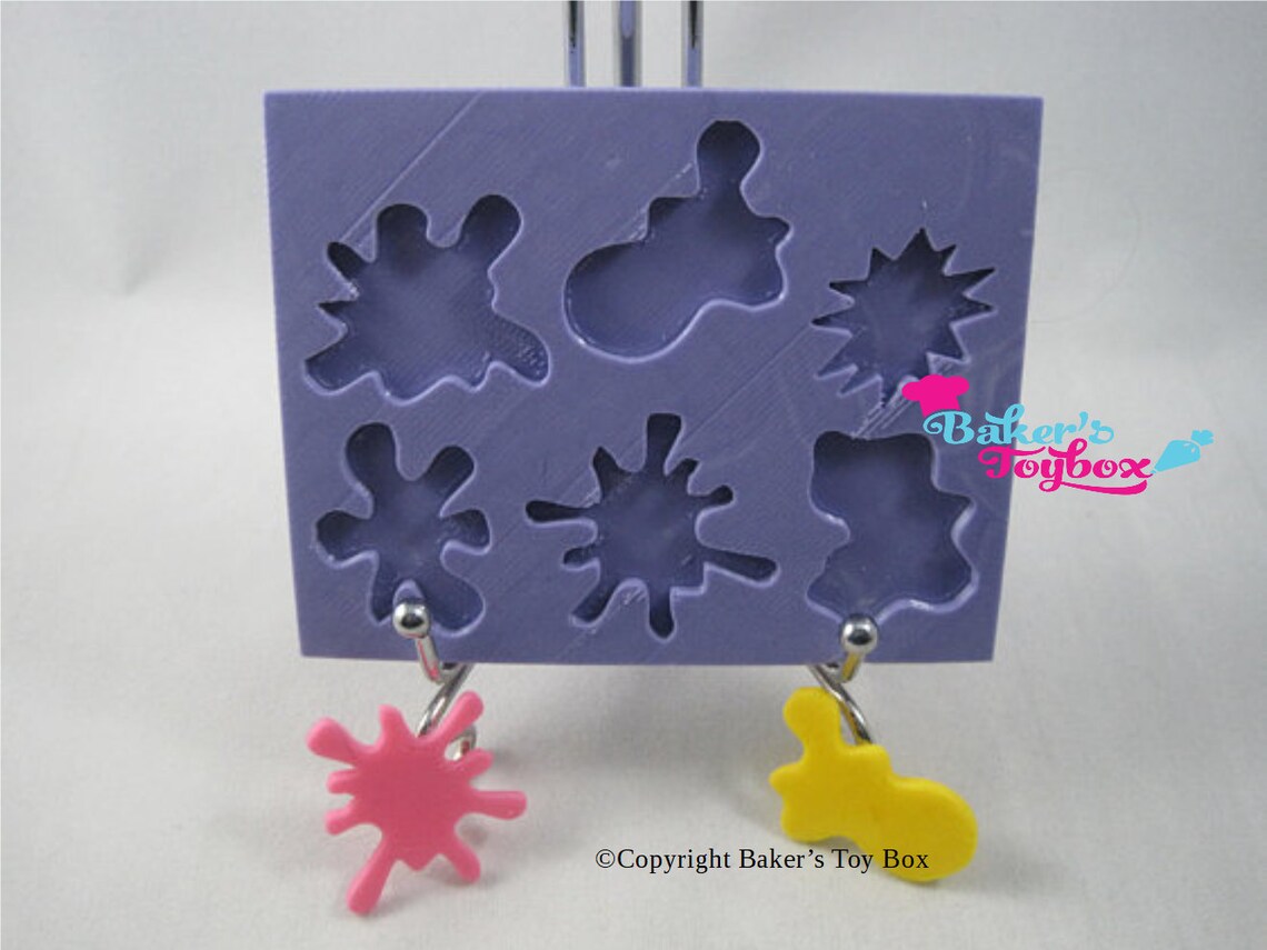 Easy Paint Splatter Mold - Paint Puddles Mold - Layering Mold - Food ...