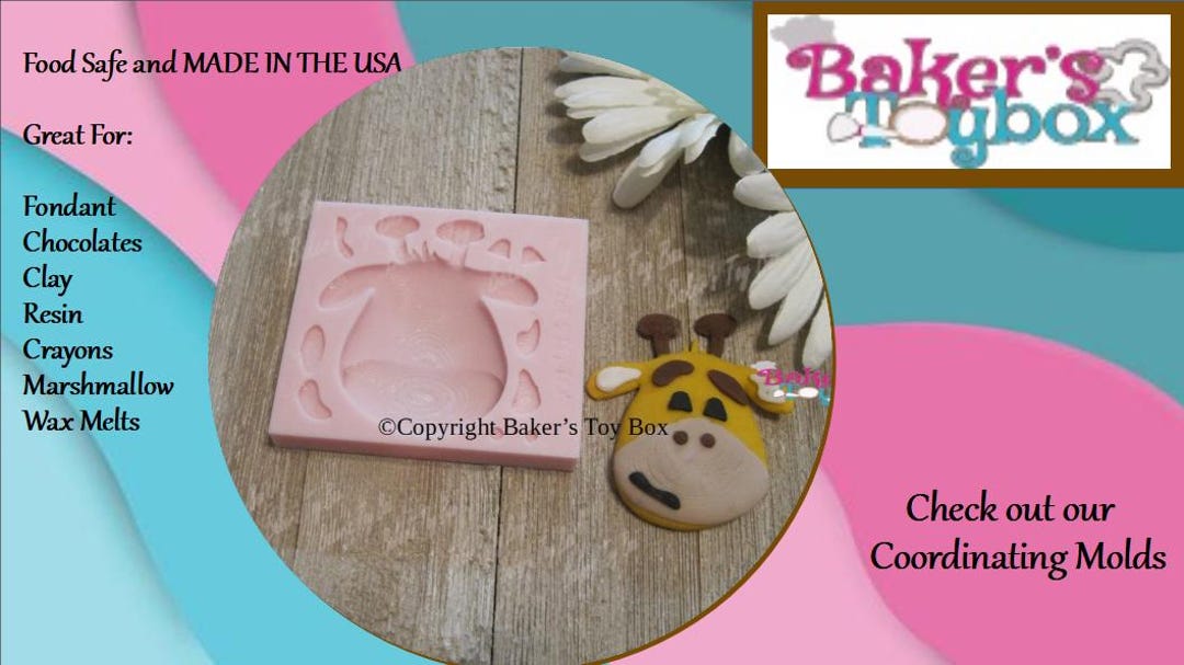 Giraffe Cupcake Topper, Silicone Mold, Food Safe Mold, Craft Mold ...
