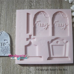 Tombstone Silicone Mold - Gravestone Mold - Halloween Mold - Graveyard ...