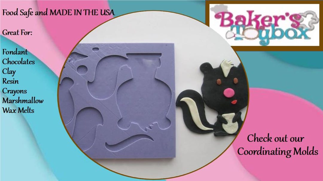 Woodland Animal Layering Mold - Skunk Layerin Mold - Squirrel Layering ...