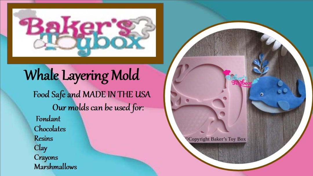 Whale Layering Mold - Under the Sea Mold - Whale Mold - Food Safe ...