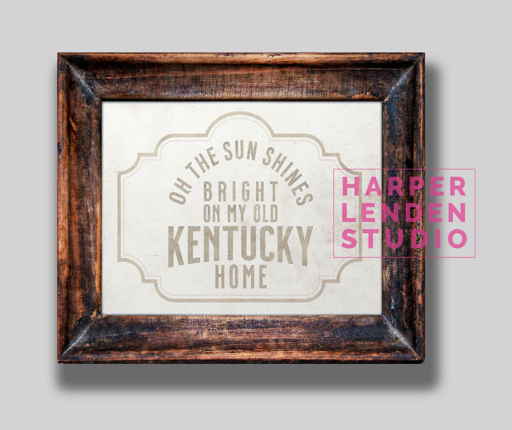 My Old Kentucky Home Print, Kentucky Derby, Digital Download, Wall Art ...
