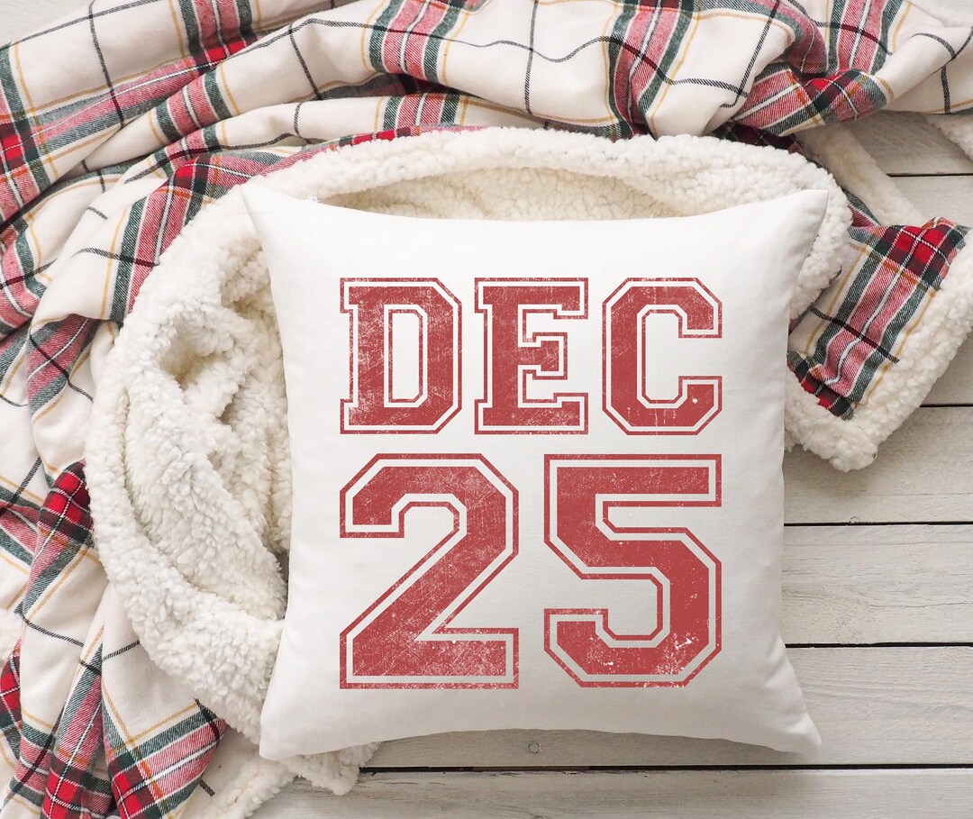 DEC 25 Varsity Font Png File Sublimation Canva Pillow Shirt Art Decor ...