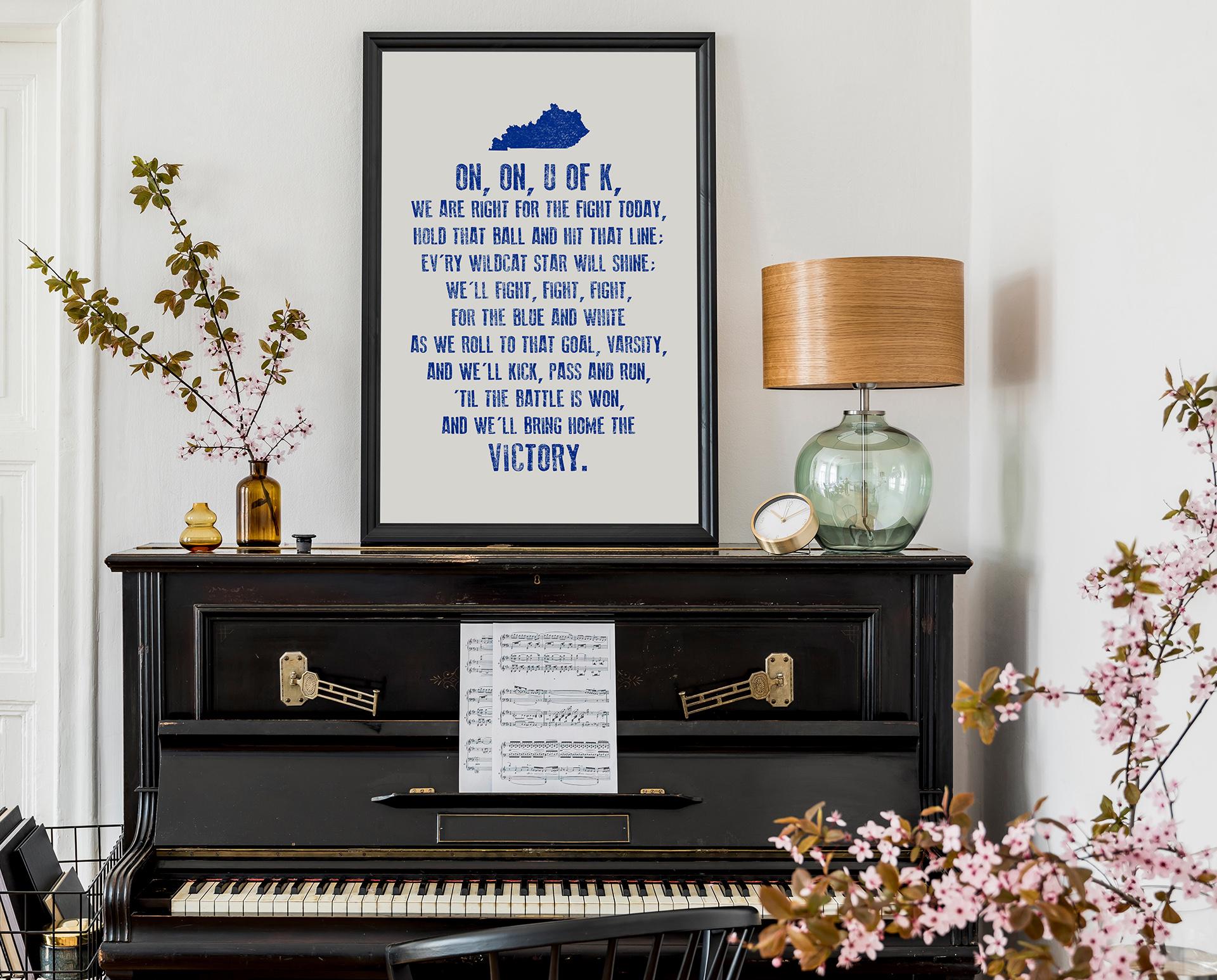 University of Kentucky Fight Song Printable Art Wildcat Football ...
