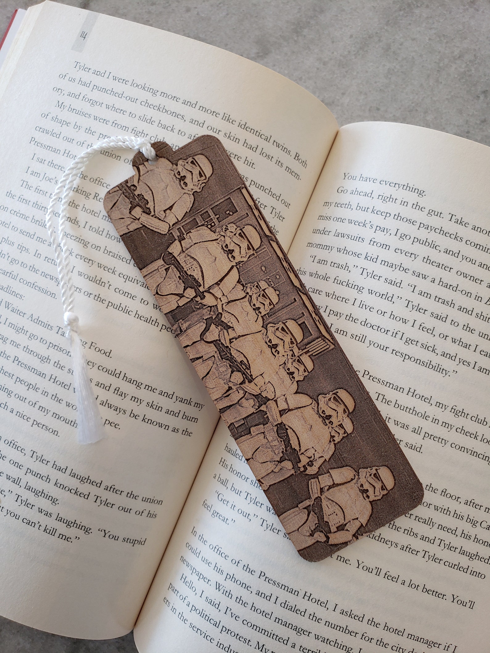 Star Wars Stormtrooper Bookmark With Tassel Laser Engraved | Etsy