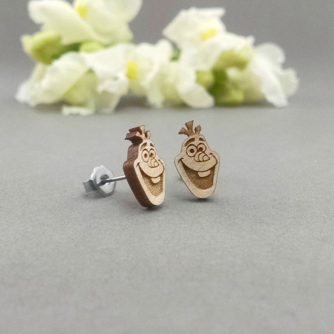 Disney Frozen Olaf Post Earrings Laser Engraved Wood - Etsy