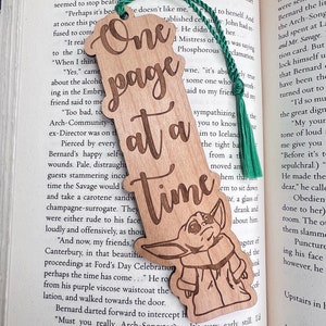 Star Wars Baby Yoda Bookmark With Tassel - Add Your Custom Text to Back ...
