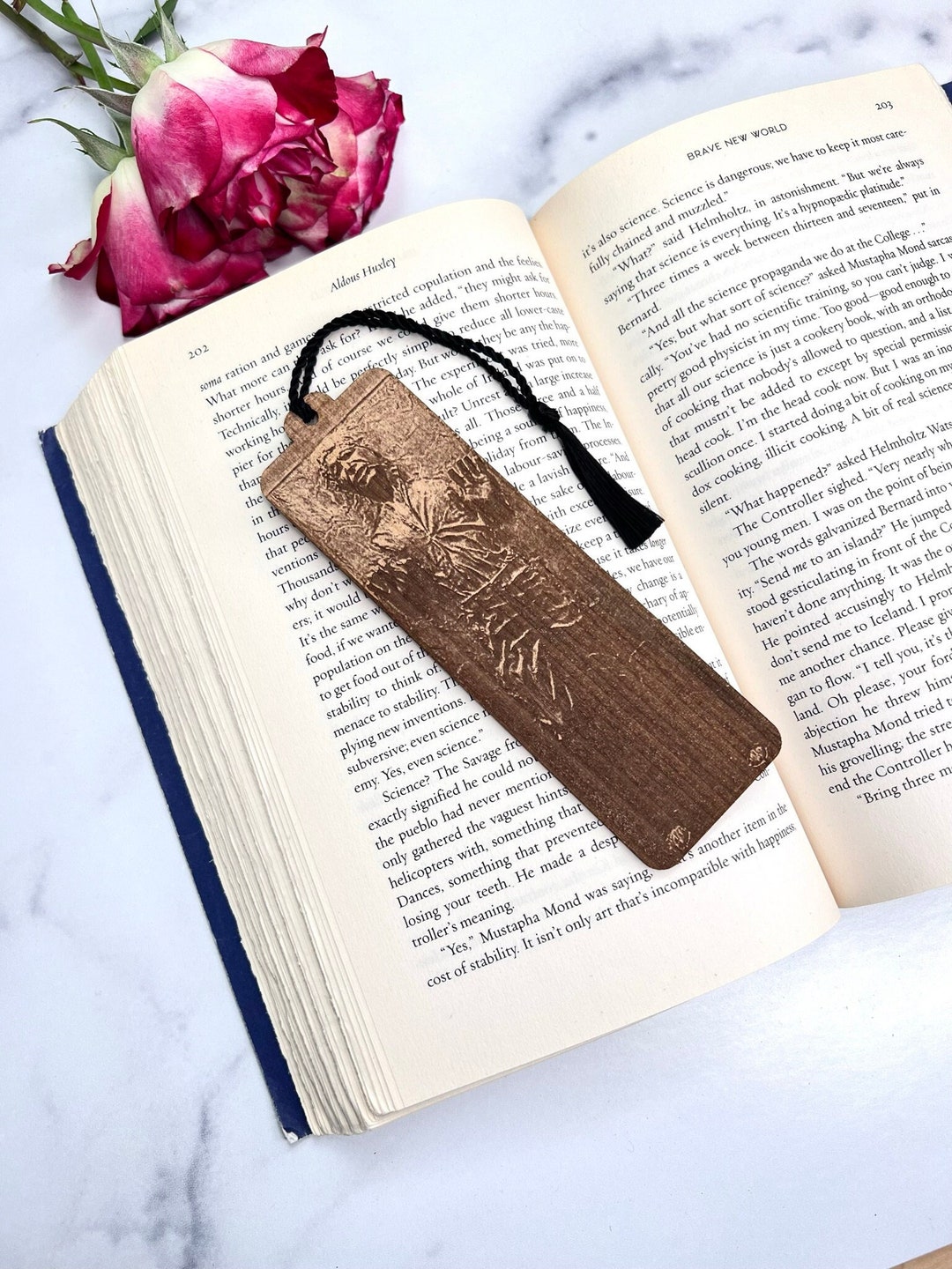 Star Wars Han Solo in Carbonite Bookmark With Tassel - Laser Engraved ...