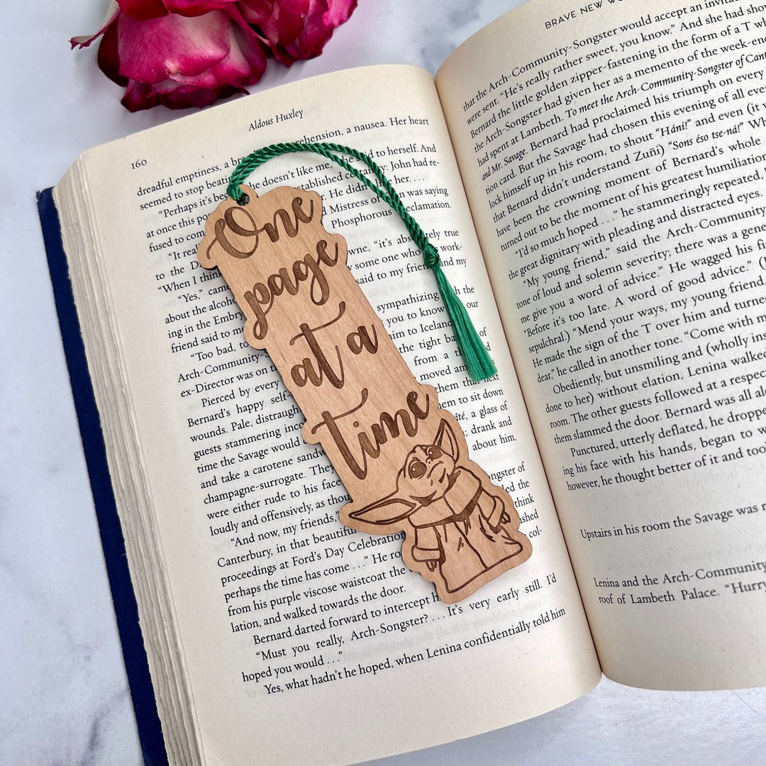 Star Wars Baby Yoda Bookmark With Tassel - Add Your Custom Text to Back ...