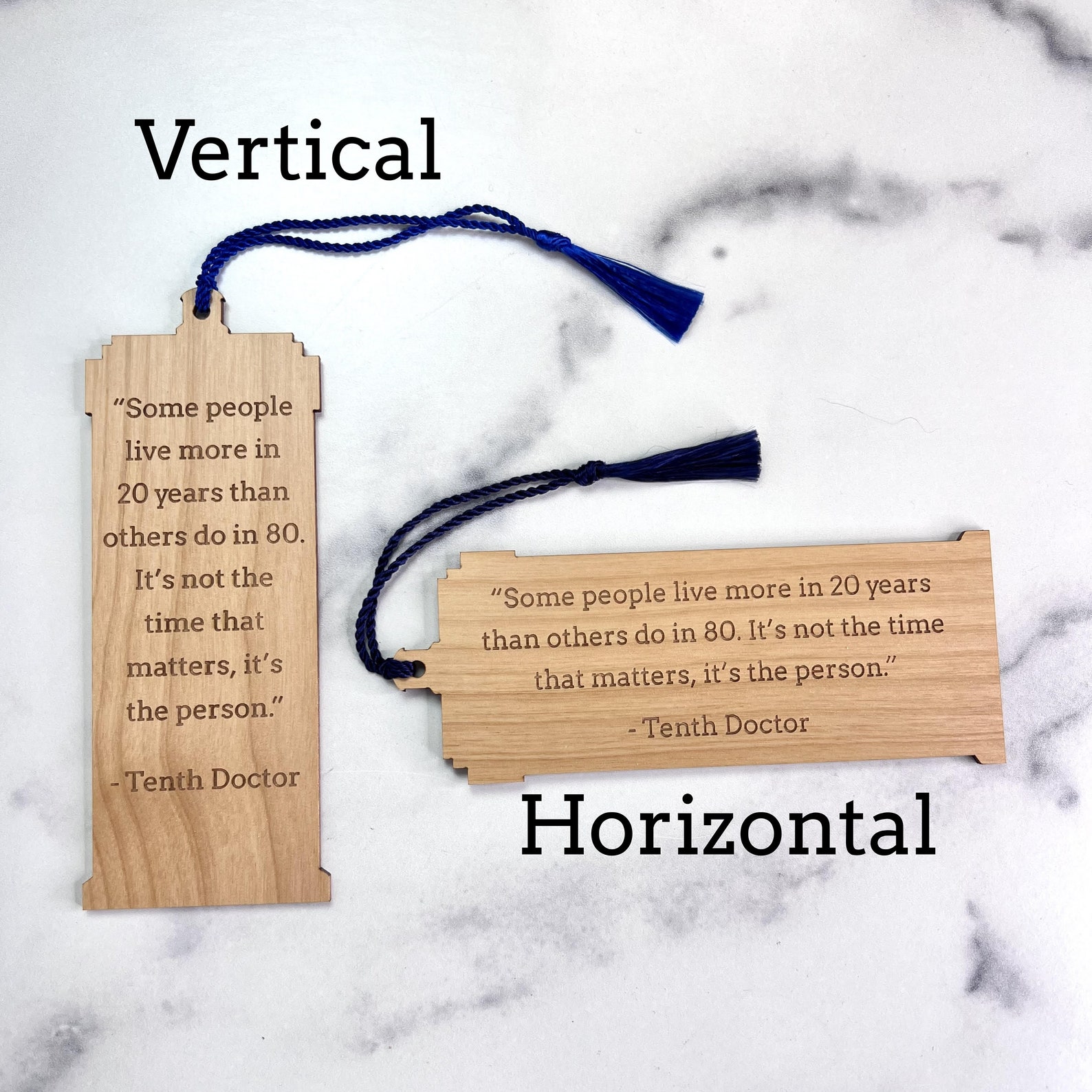 TARDIS Bookmark With Tassel Laser Engraved Alder Wood - Etsy