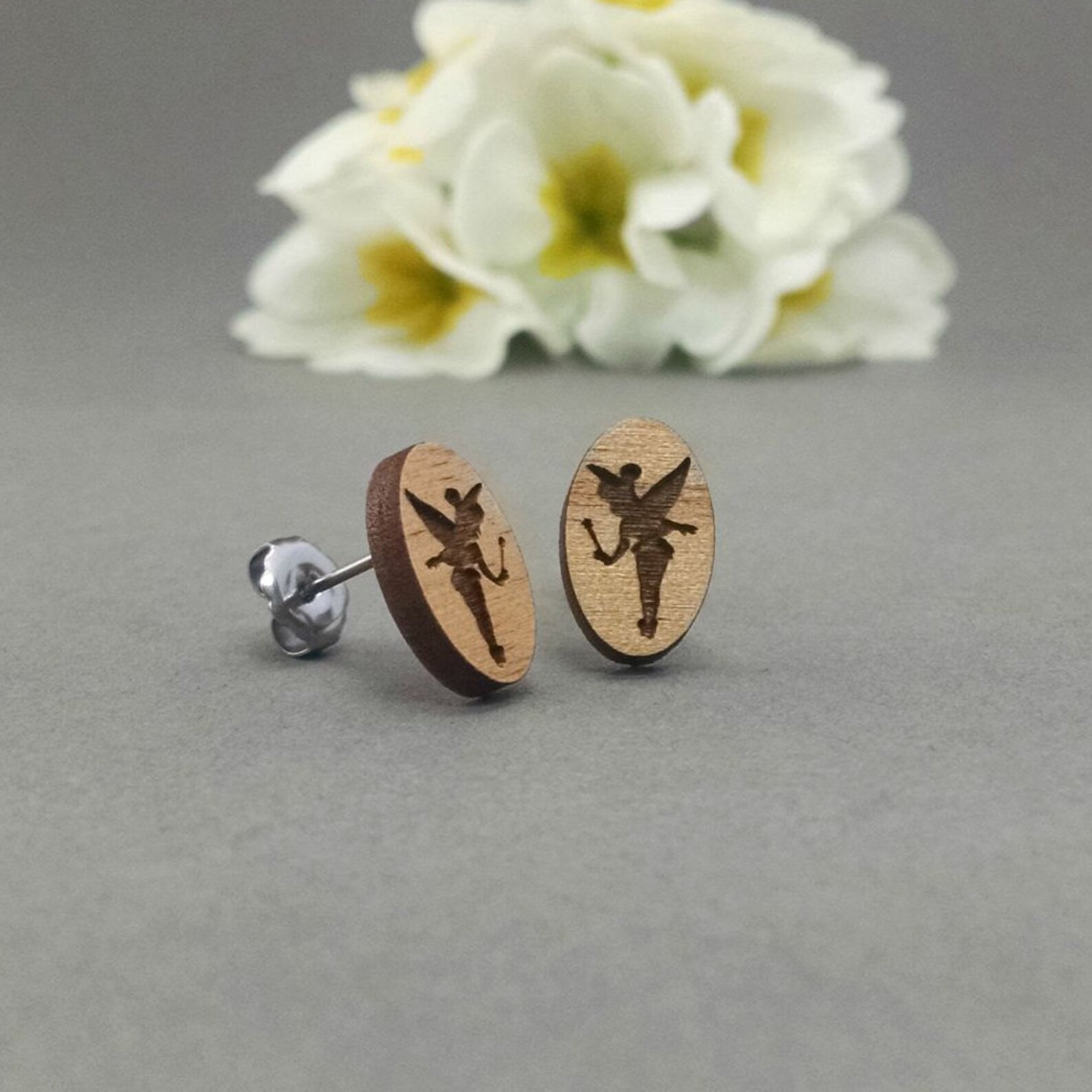 Disney Tinker Bell Earrings Laser Engraved Wood Earrings - Etsy