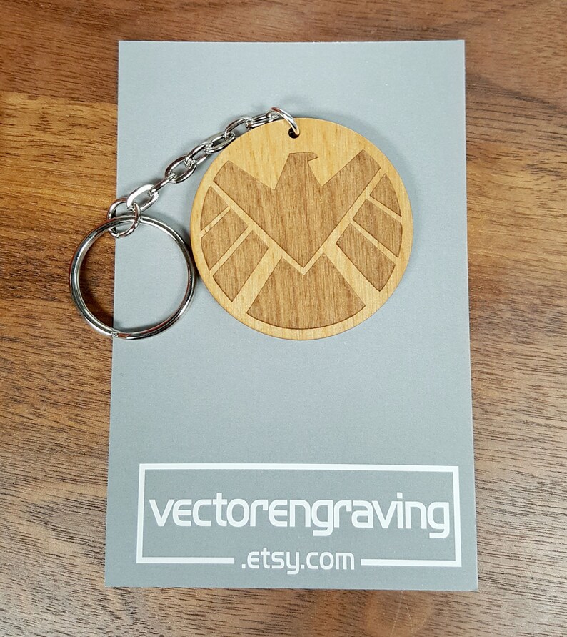 Key Chain - Marvel Agents of SHEILD- Wood Keychain - Laser Engraved - Etsy