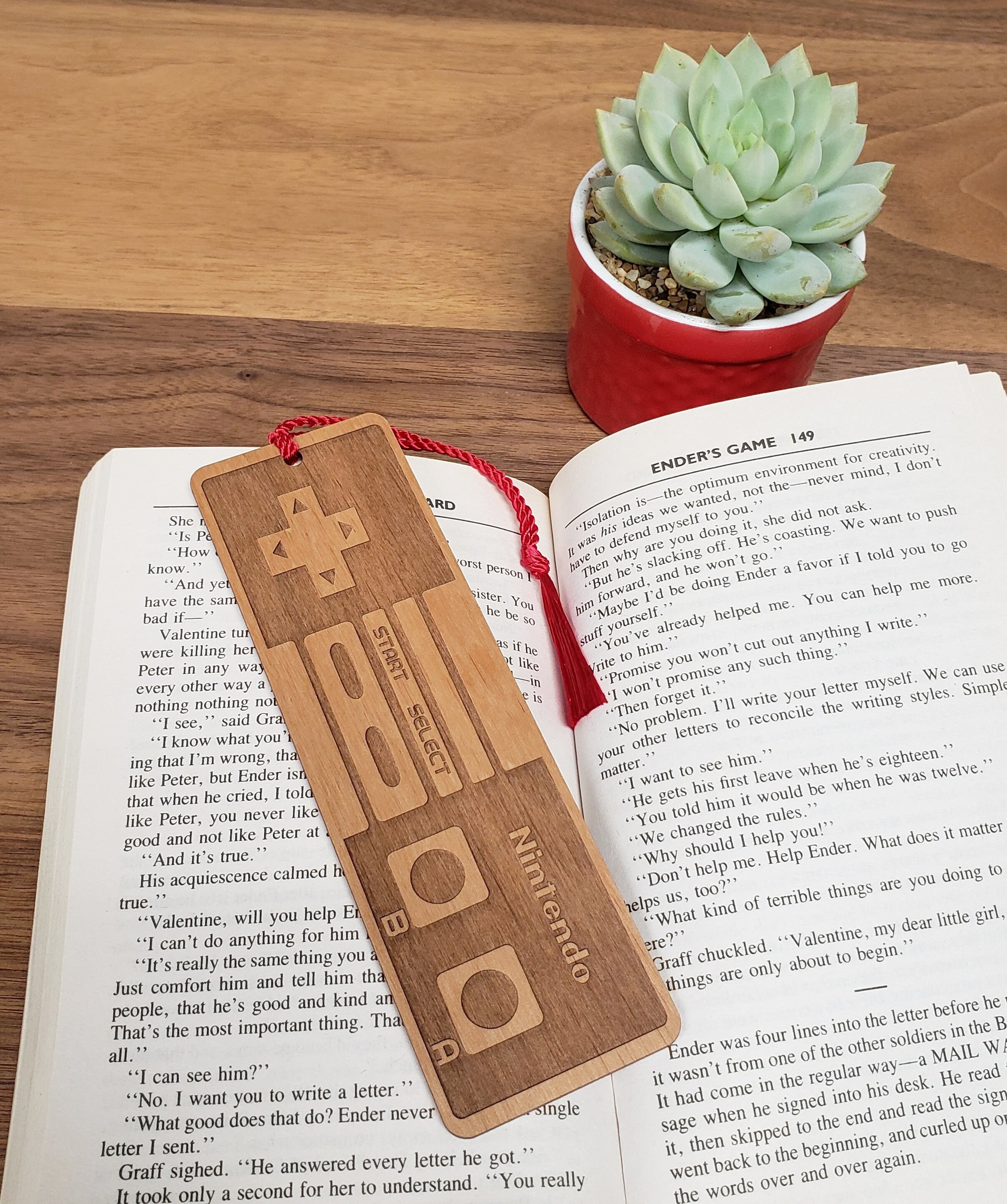 Nintendo NES Controller Bookmark With Tassel Laser Engraved - Etsy