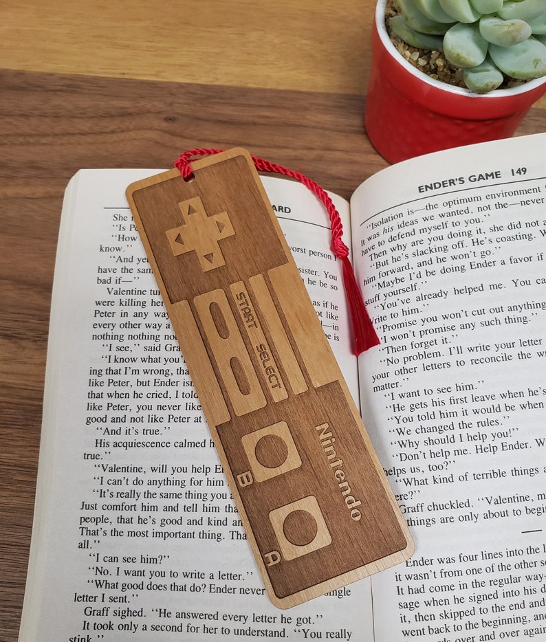 Nintendo NES Controller Bookmark With Tassel Laser Engraved | Etsy