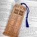TARDIS Bookmark With Tassel - Laser Engraved Alder Wood - Doctor Who ...