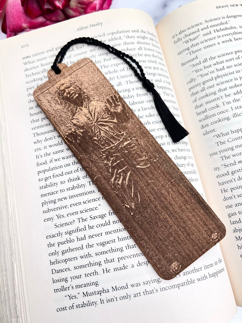 Star Wars Han Solo in Carbonite Bookmark With Tassel - Laser Engraved ...