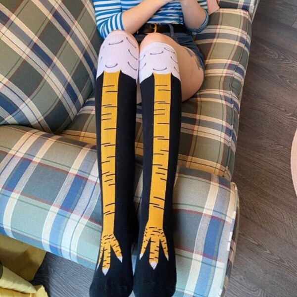Funny Chicken Leg Socks - Etsy