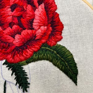 Red Rose Embroidery Tutorial | Beginner - Etsy