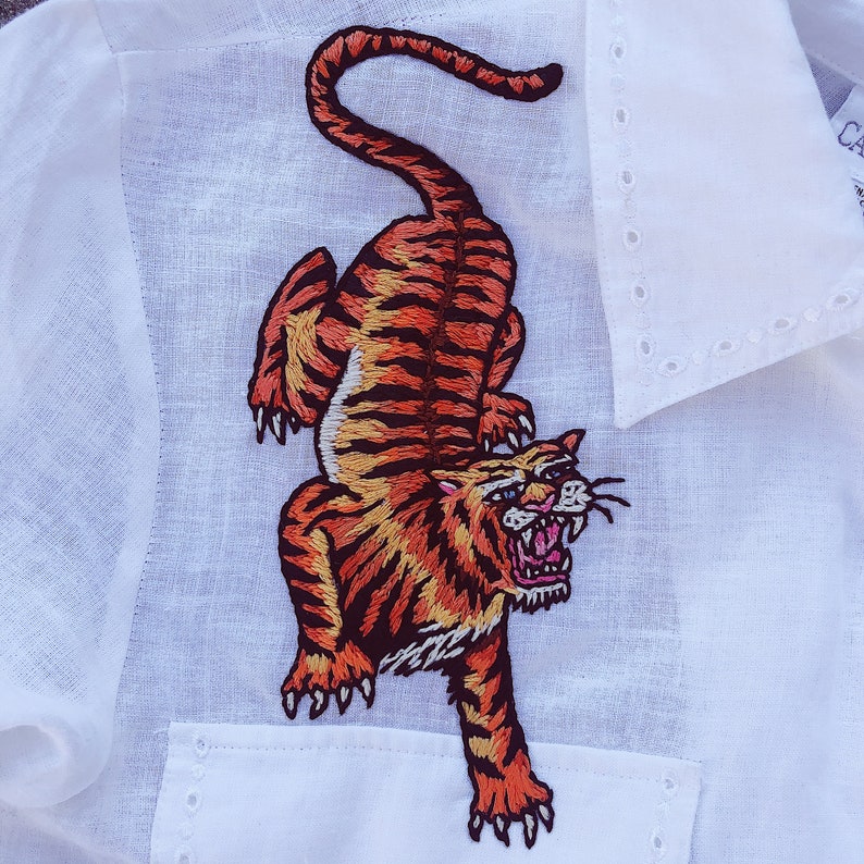 Tiger Embroidery Pattern Tutorial | Intermediate - Etsy