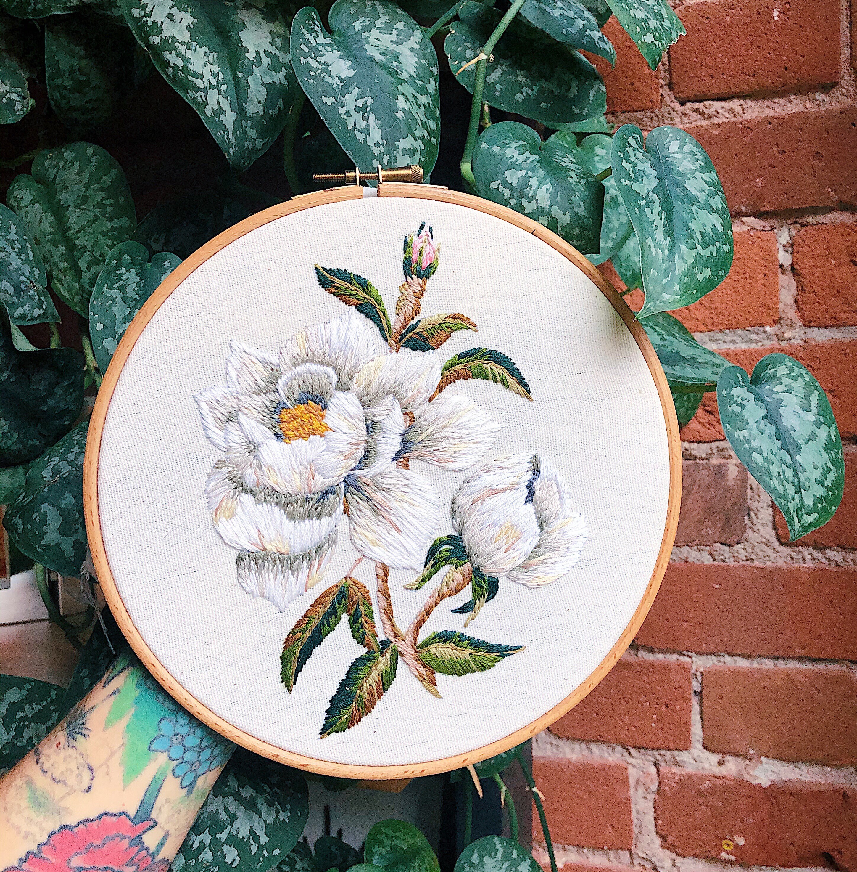 Magnolia Embroidery Tutorial | Intermediate - Etsy
