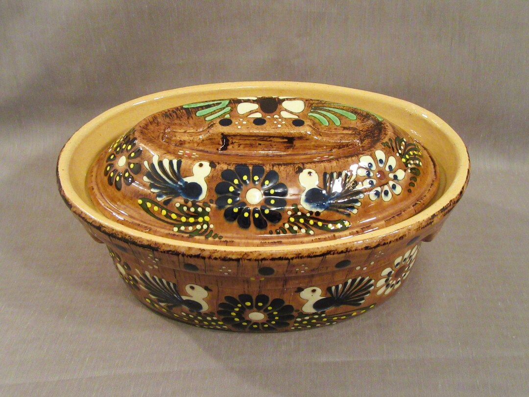 Vintage Large Terrine Baking Dish With Cover, Soufflenheim Alsace ...