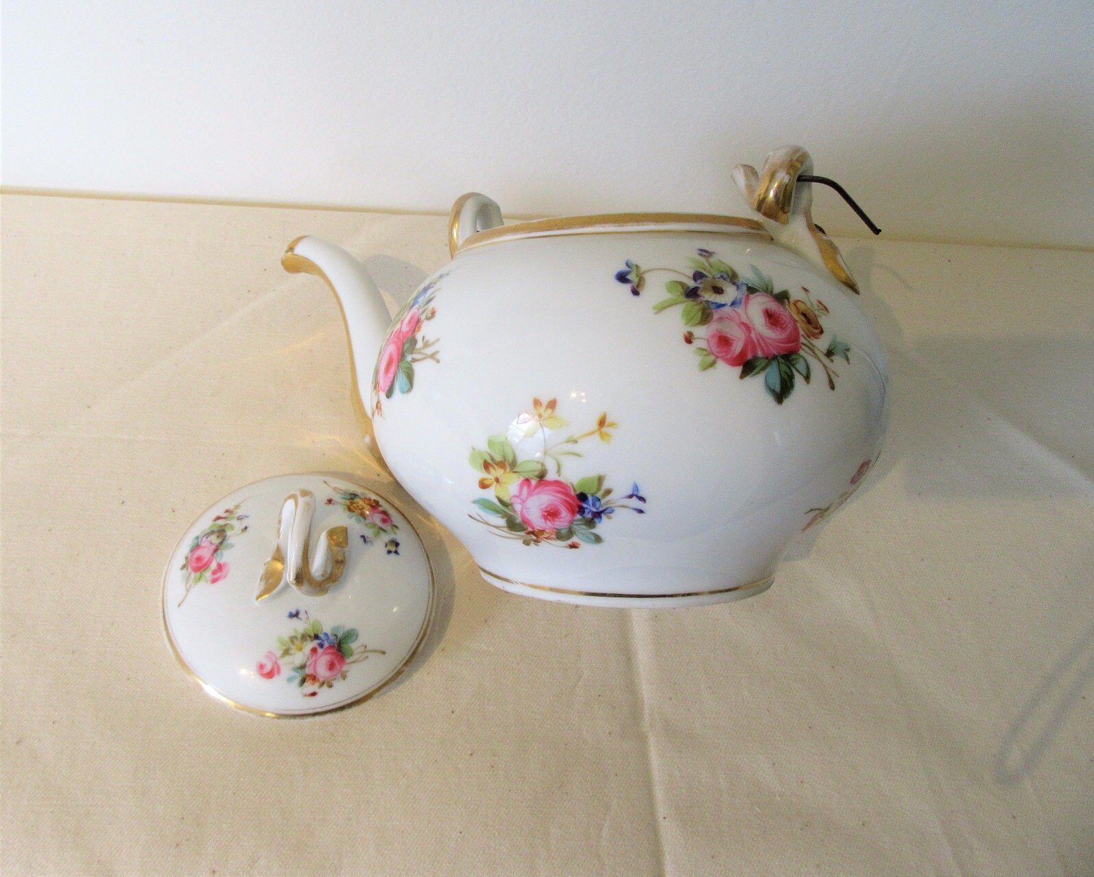 Antique "vieux Paris" French Porcelain Teapot Circa 1840 - Etsy