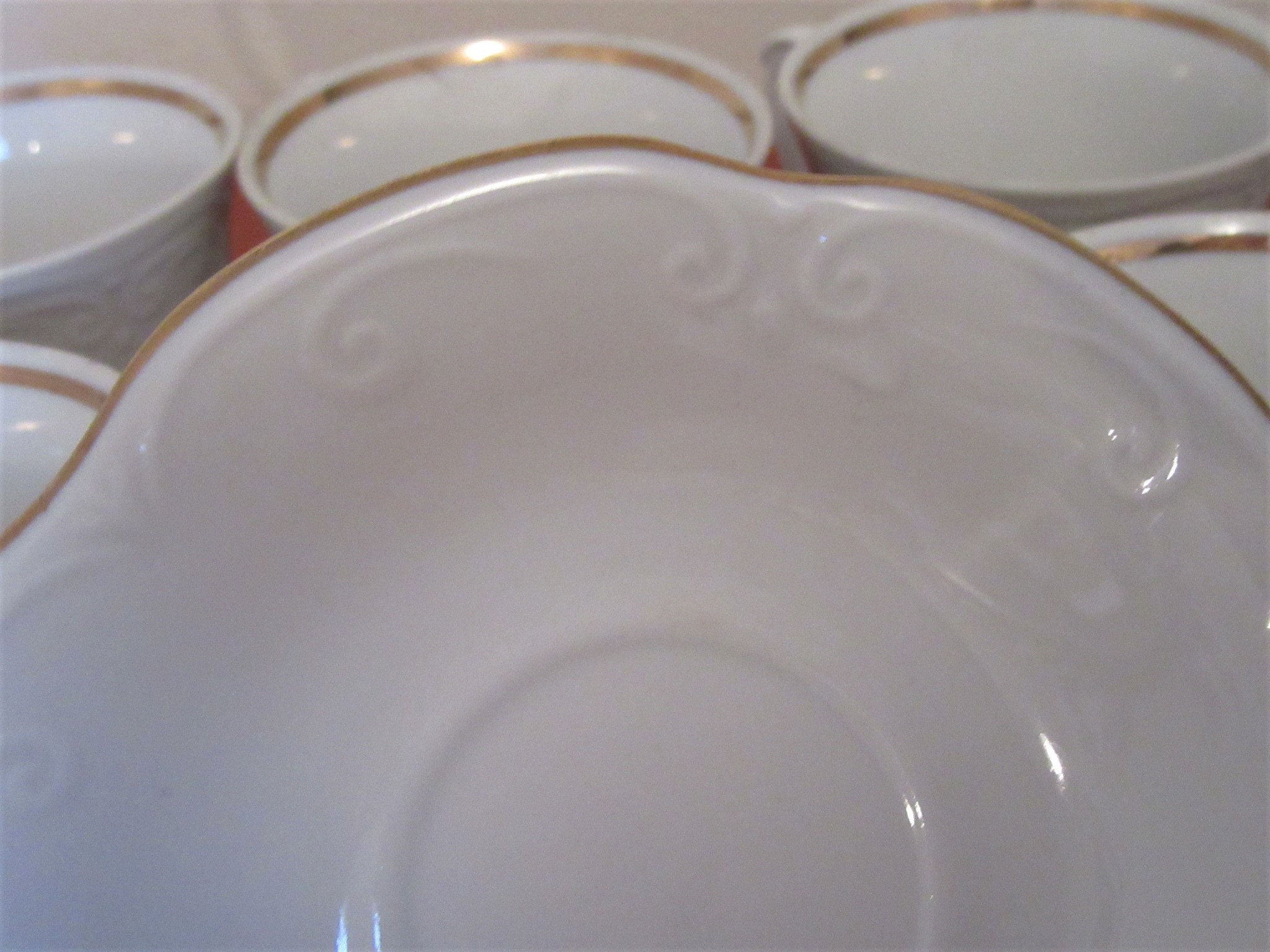 Vintage White Porcelain Espresso/mocha Coffee Set for 6, Art Nouveau ...