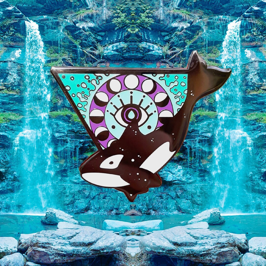 Orca Hard Enamel Pin Glow in the Dark Lapel Pin Killer - Etsy