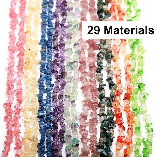 30 Natural Gemstone Chip Beads Multi Materials 3-5mm - Etsy