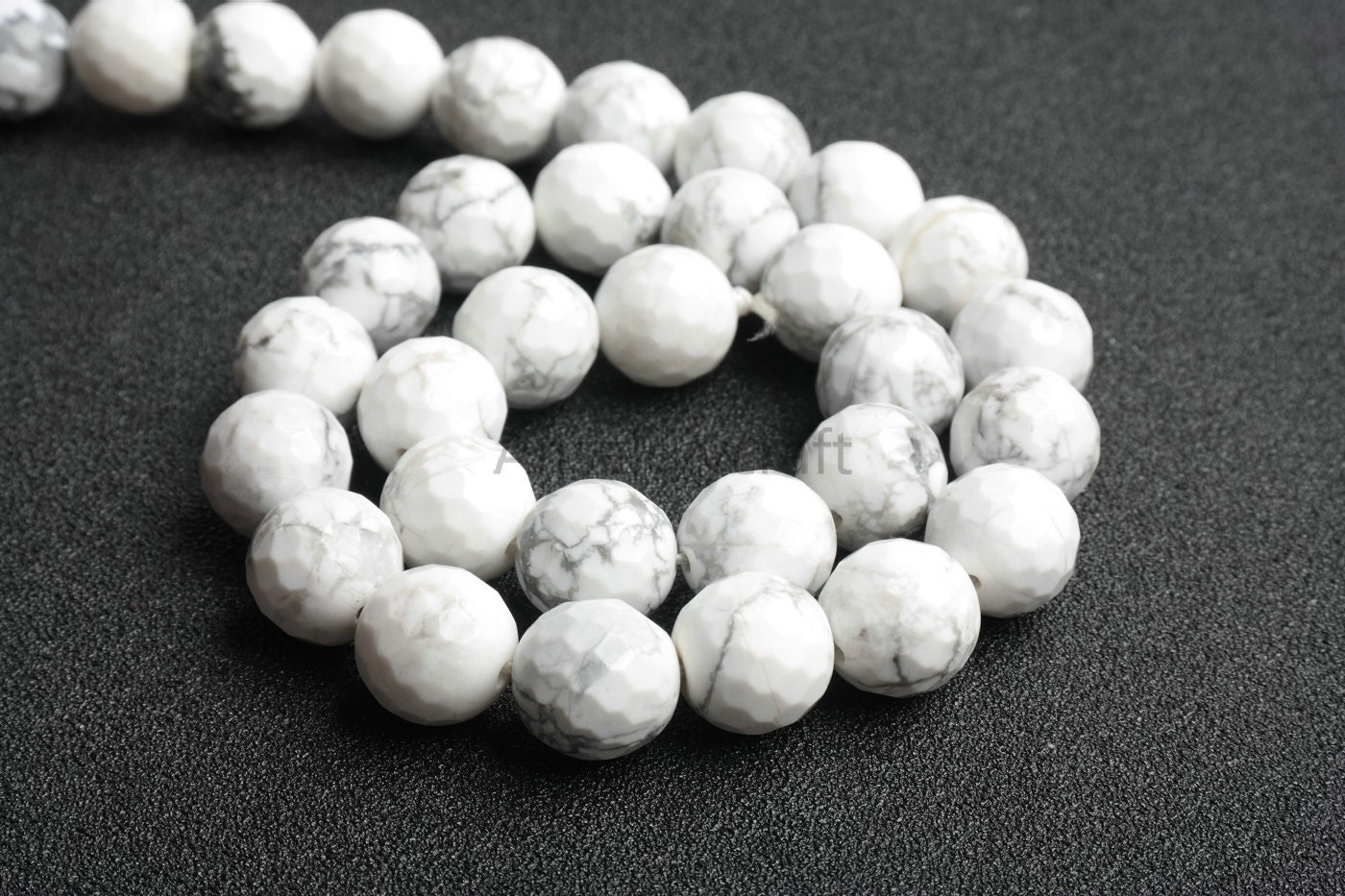 4-12mm Natural Faceted White Howlite Beads Supplies Full - Etsy