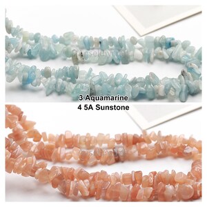 30 Natural Gemstone Chip Beads Multi Materials 3-5mm 5-8mm 8-12mm ...