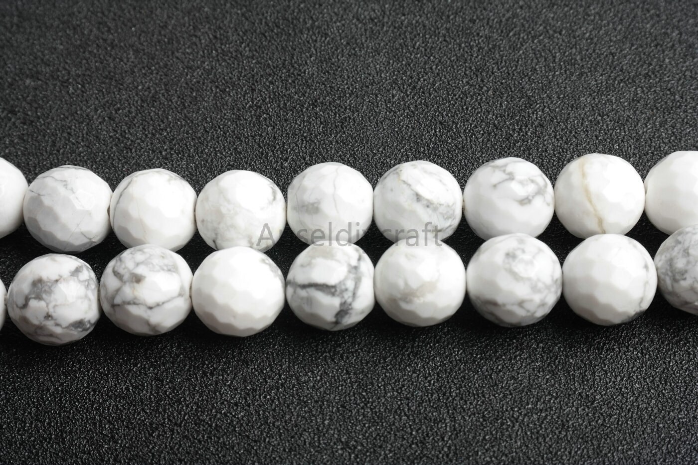4-12mm Natural Faceted White Howlite Beads Supplies Full - Etsy