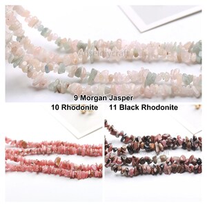 30 Natural Gemstone Chip Beads Multi Materials 3-5mm 5-8mm 8-12mm ...