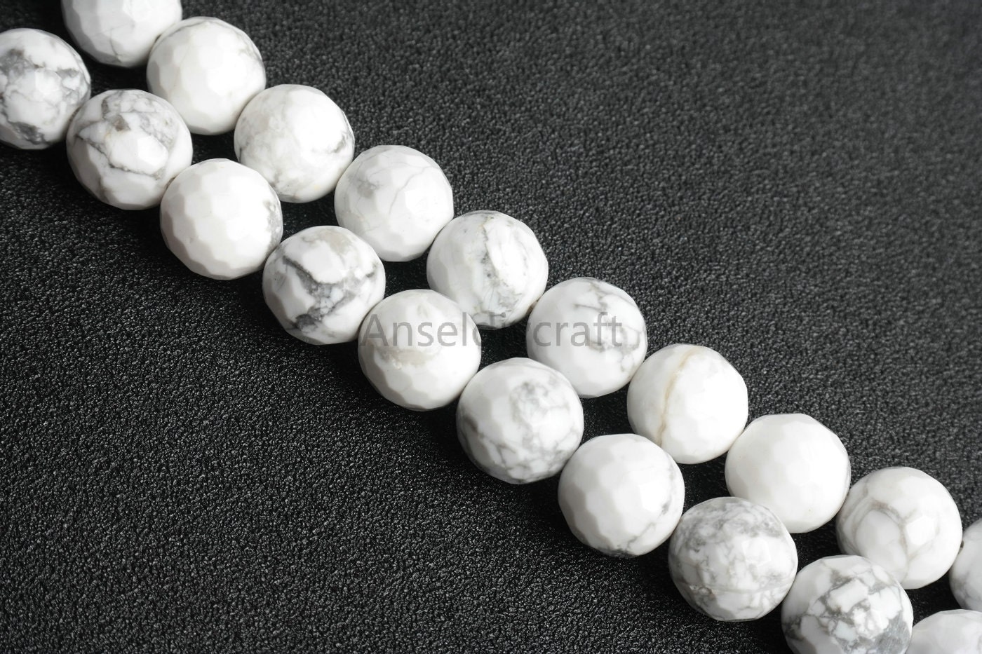 4-12mm Natural Faceted White Howlite Beads Supplies Full - Etsy