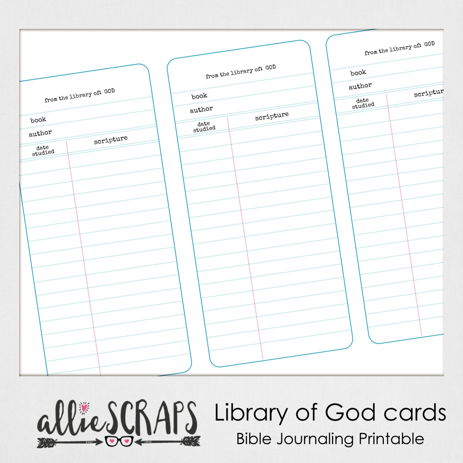 Library of God Printable Cards - Etsy
