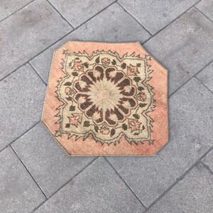 Octagon Small Rug,oushak Octagon Rug, Door Mat Rug,mat Octagon Rug ...