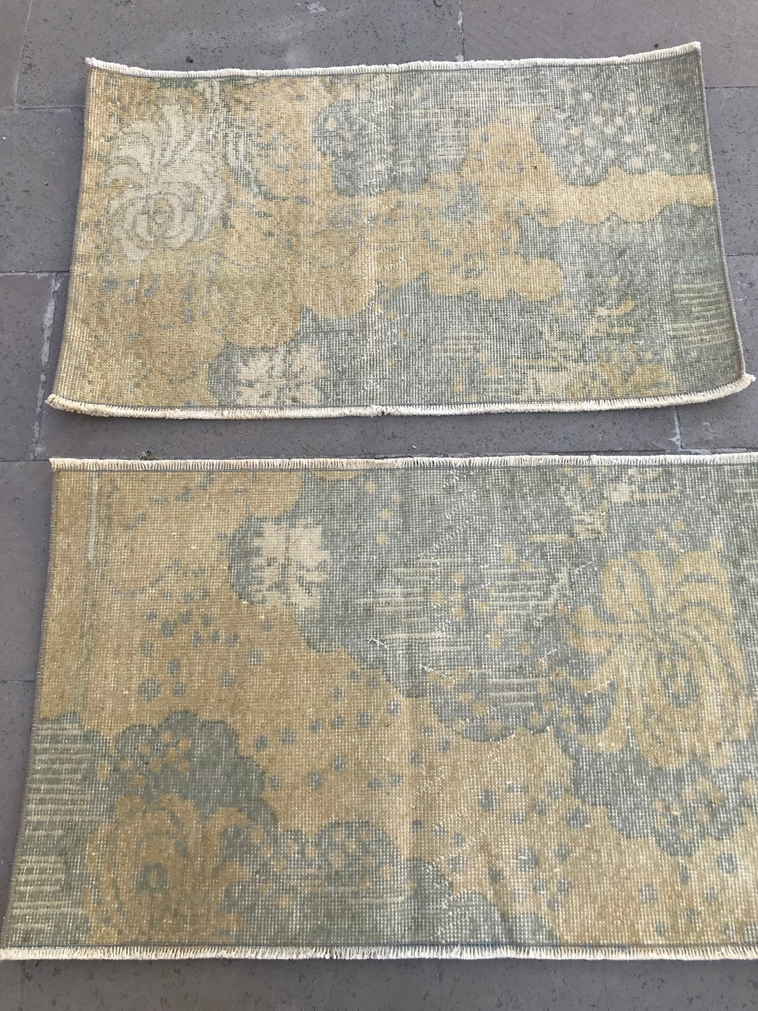 Pairs of Small Rugs,hand Made Set of Small Rugs,vintage Pairs Bathroom Pairs Rugs, Floor Home ...