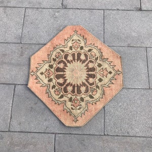Octagon Small Rug,oushak Octagon Rug, Door Mat Rug,mat Octagon Rug ...