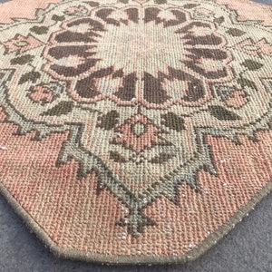 Octagon Small Rug,oushak Octagon Rug, Door Mat Rug,mat Octagon Rug ...