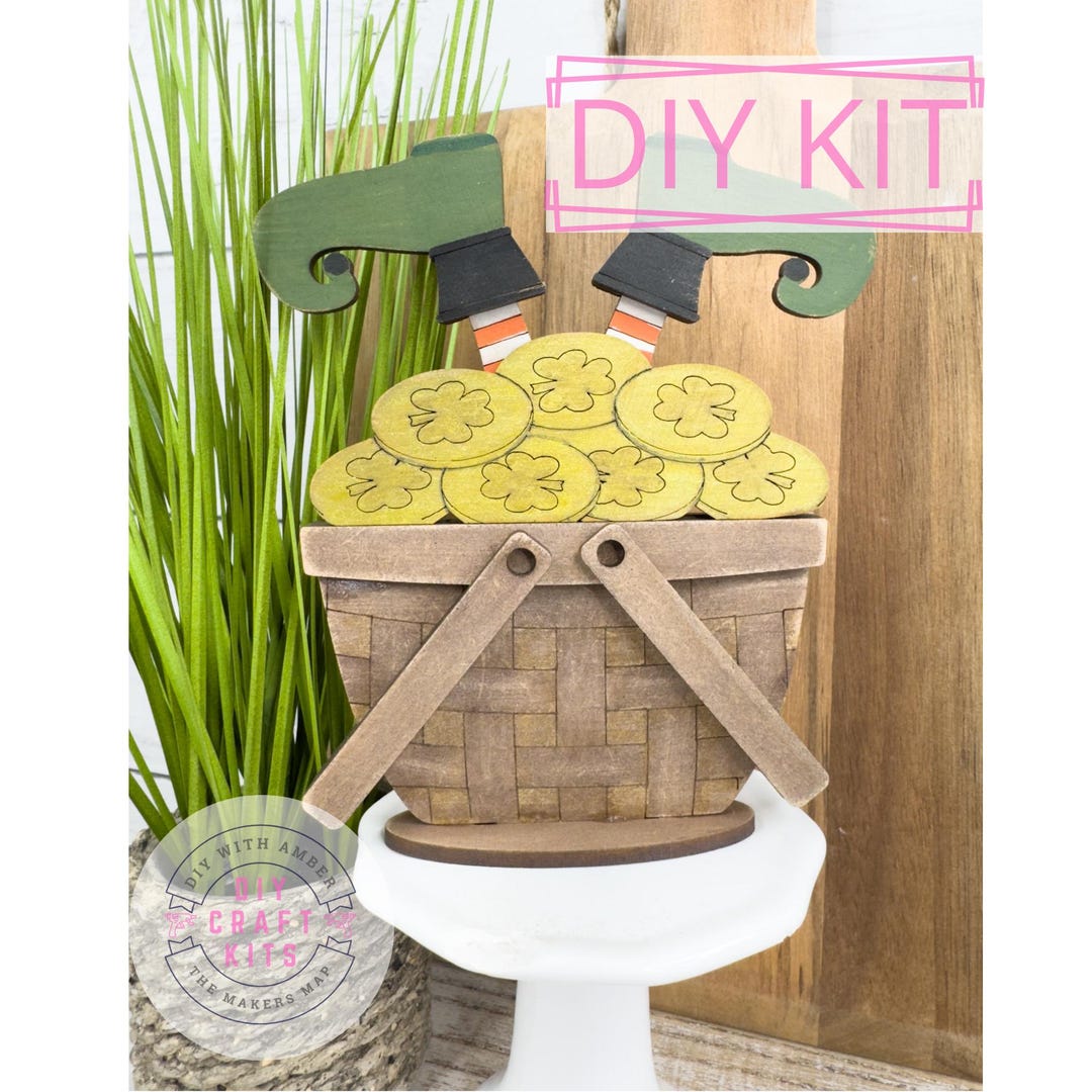 Leprechaun Pot of Gold Add on Insert DIY Kit | St Patricks Day Shelf ...