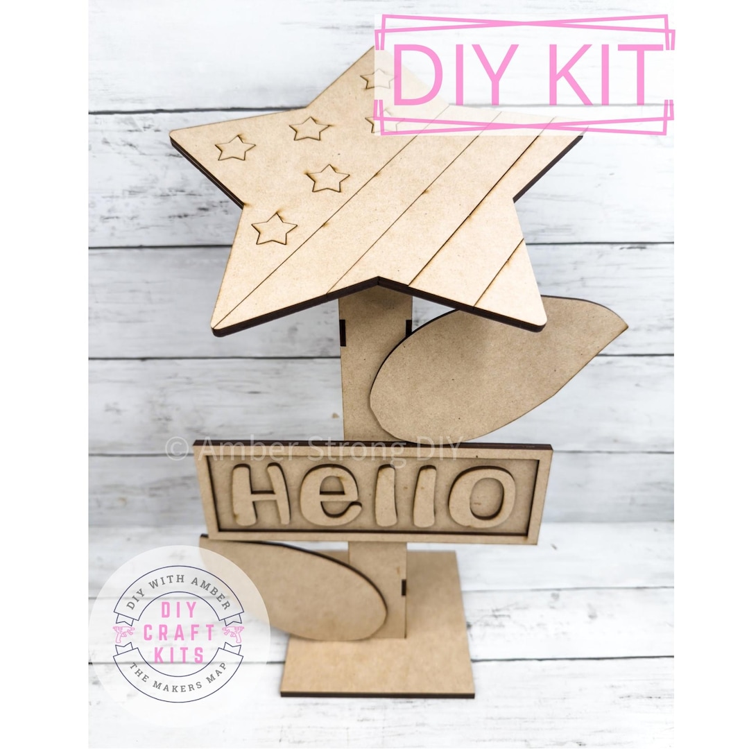 Patriotic Star Topper for Sign Post Base Interchangeable DIY Craft Kit ...