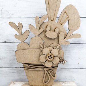 Bunny in Flower Pot DIY Kit | Easter Bunny Decor Craft Kit | Flower Pot ...