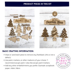 Christmas Trees Insert DIY Craft KIT Interchangeable Box Bases | Xmas ...