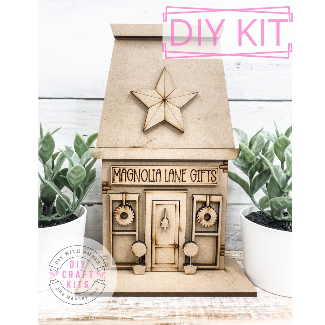 Little Gift Shop Shelf Sitter DIY Kit | Town Shelf Sitter | Decorative ...
