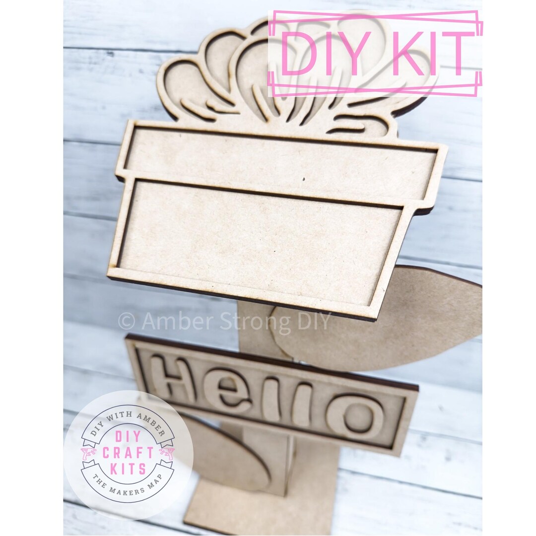 Plant in Pot Topper for Sign Post Base Interchangeable DIY Craft Kit ...