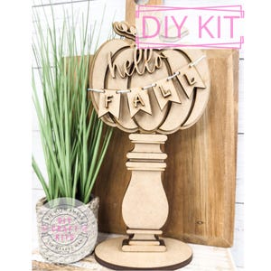 Hello Fall Pumpkin Insert for Interchangeable Spindle Base | Fall Cozy ...