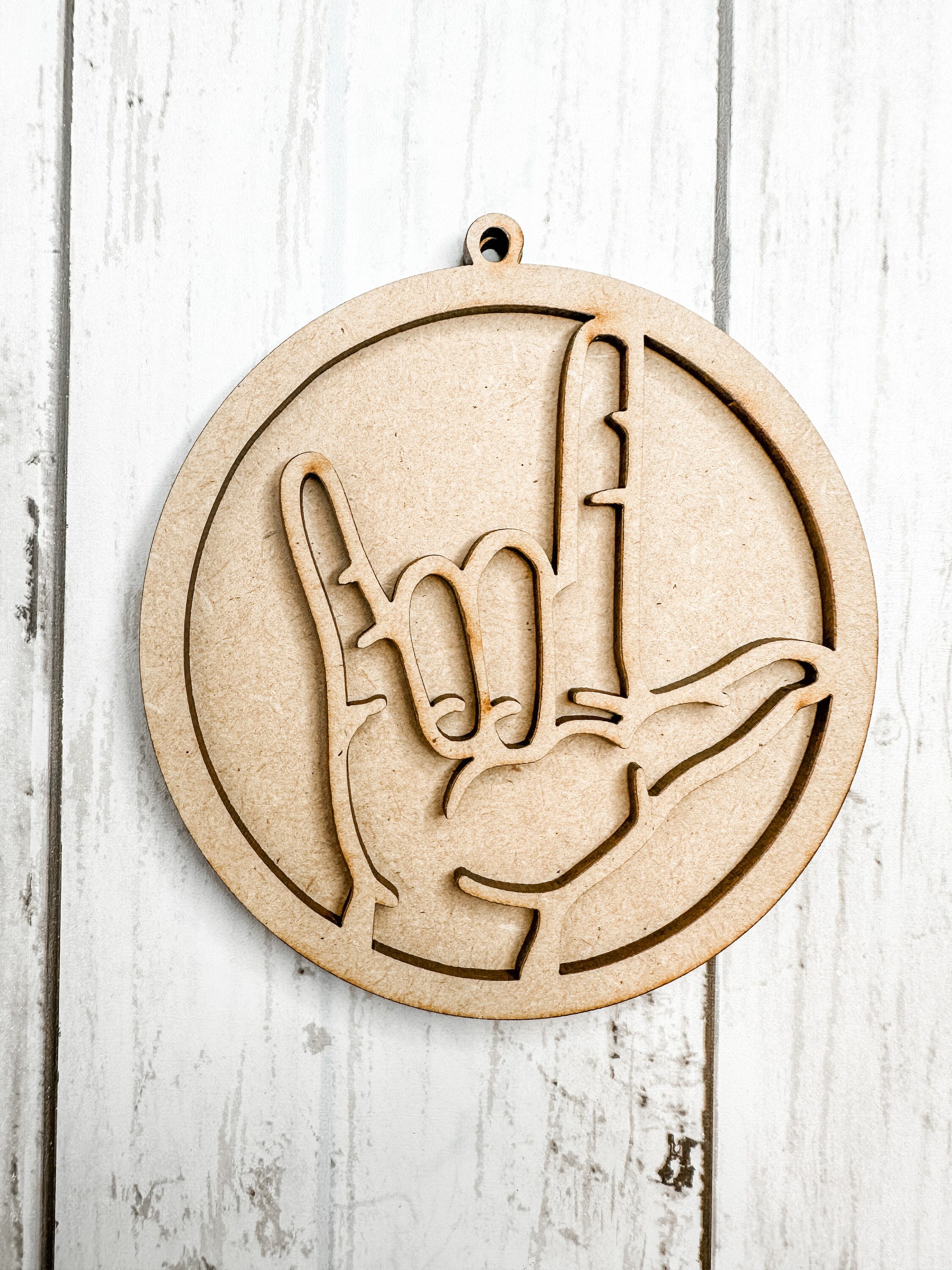 ASL Sign Language Hand I Love You Ornament DIY Craft Kit | Inclusive ...