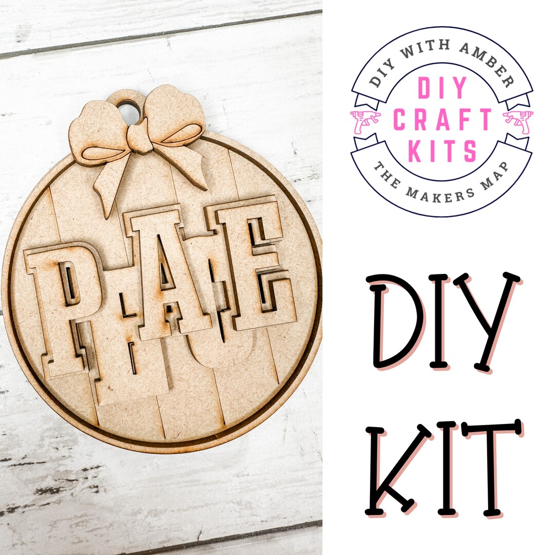 Peace Single Ornament DIY Craft Kit | Unfinished Wood Blank | Single ...