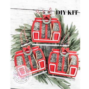 Set of 3 Ski Lift Gondola Ornaments DIY Craft Kit | Unfinished Wood ...