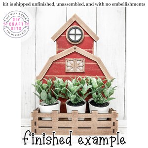 Farmhouse Barn Interchangeable Box Base DIY Craft Kit | Rustic Decor ...